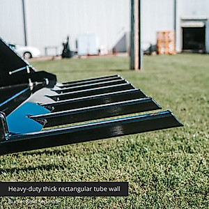 Titan Attachments 21" Fork Length Clamp-On Debris Forks V2, Fits 72" Loader Buckets, Skid Steers, Rated 5,320 LB Capacity