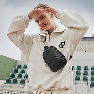 Telena Sling Bag for Women Crossbody Bags Fanny Packs for Women Cross Body Waist Pack with Detachable Strap Black