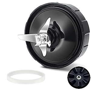for Ninja Blender Blade Replacement Parts 7 Fins Compatible with Nutri Ninja Auto iQ BL450-30 BL642-30 BL482-30 BL682-30 SS401 with Silicone Rubber Gaskets Seal Ring Mixer Attachment, Updated