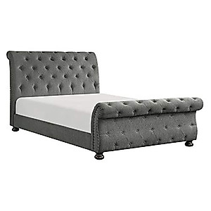 Lexicon Corbin Upholstered Sleigh Bed, Cal King, Gray