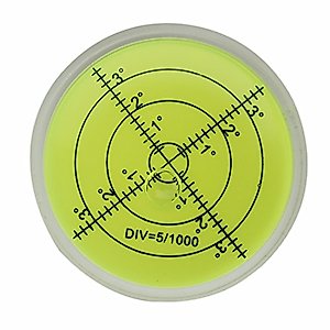 XMLEI Convenient and lighterCircular Bubble Level Spirit l Measuring Instruments Tool Universal Protractor Tool （60X12mm）