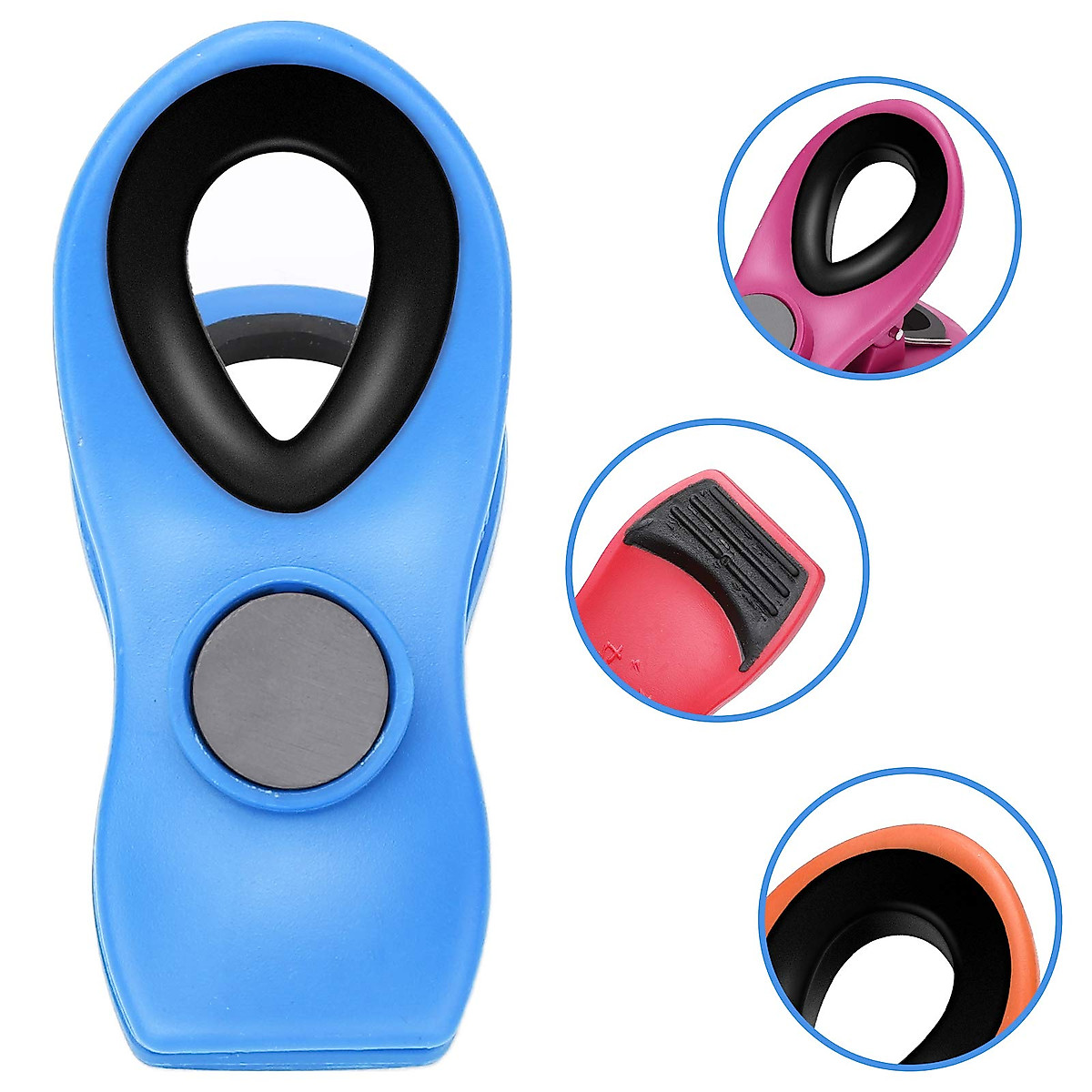 9Pcs Chip Bag Clips Magnetic Refrigerator Clips - Multicolored Food Sealing Clips, Food Clips use for Food and Kitchen Storage, Chip and Snack Bag Clips, Fun Fridge Clips