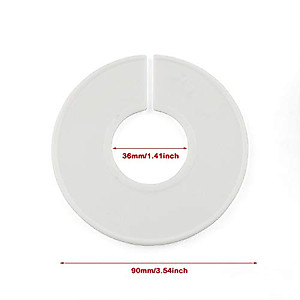 E-outstanding 20 Pcs White Round Clothing Size Closet Rack Dividers Hangers and 1 Bonus Marker Pen