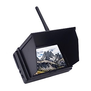 Readytosky 4.3" FPV Monitor 48CH 480 x 272 LCD Reciever Monitor Auto Search with OSD Built-in Battery+Sunshade Hood for FPV Drone Quadcopter
