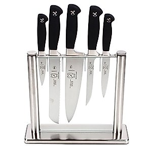 Mercer Culinary M20000 Genesis 6-Piece Forged Knife Block Set, Tempered Glass Block