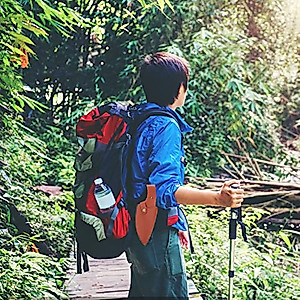 AMIJOUX Fixed Blade Knife Holster, Handwork Leather Knife Sheath, Belt Loop Case Holder Bag Tooled Leather Knife Pouch Hunting Knives Sleeve Universal Knife Edge Guard