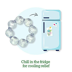 green sprouts Cooling Teether (2pk) | Soothes Gums & Promotes Healthy Oral Development | Safer Plastic Filled with sterilized Water, Chill for Extra Relief, Textured Surface to Massage Gums