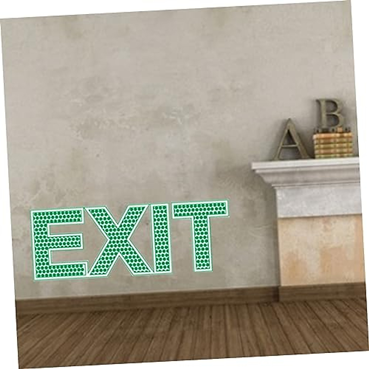 BUGUUYO Luminous Exit Sign Exit Sign Sticker Safety Exit Sign Wall Sticker Exit Sticker Noctilucence Exit Sign Exit Luminous Sticker Exit Decal Exit Wall Decal Exit Wall Sticker Green