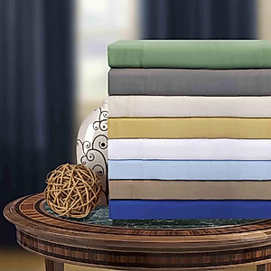 LaxLinen 500-Thread Count Egyptian Cotton Duvet Cover Set with Extra Pillow Sham, Queen Bed Size, White Solid 500TC 100% Pure Cotton