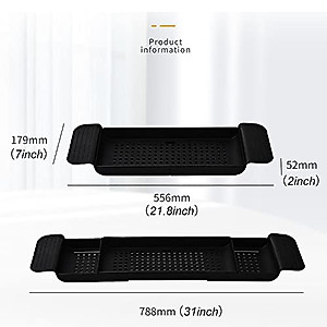 Bathtub Caddy Tray, NEWRAIN Expandable Bath Tub Tray Bathtub Caddy Tray - Adjustable Organizer Tray for Bathroom - Luxury Bath Caddy Tub Table, Bathtub Accessories & Bathroom Gadgets