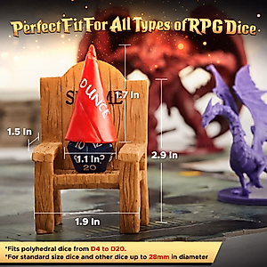 DND Dice Jail | Chair of Shame & Dunce Hat | Free Mystery Die | Great Accessories or Gift for Game Masters & Players in Your Party | Compatible with Dungeons & Dragons Tables | Fits Die Size D4-D20