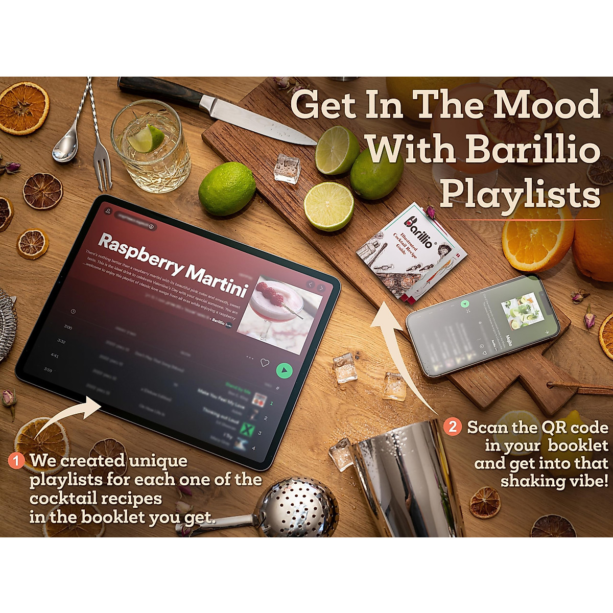 Copper Mixology Bartender Kit Cocktail Shaker Set by Barillio: Rose Gold Drink Mixer Set with Bar Tools, Muddler, Mixing Spoon, Jigger, Strainer, Sleek Bamboo Stand & Recipes Booklet