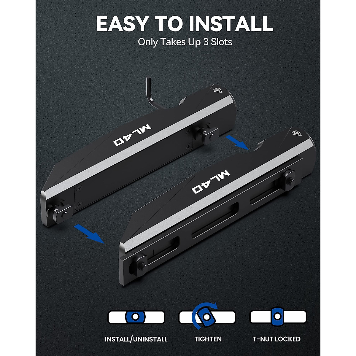 VOTATU ML40 1450 Lumens Weapon Light Compatible with M-Lok Rail Surface, Tactical Flashlight for Rifle, Strobe Function, Magnetic Rechargeable