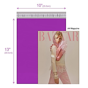 Metronic Poly Mailers 10x13 100 Pcs, Large Shipping Bags for Clothing | Strong Adhensive Mailing Bags for Small Business, Shipping Envelopes, Tear-resistant Packing Bags in Purple
