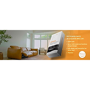 Enouvation E6 Power Pack- 6000mAh Rechargeable Lithium Ion Battery Supply for Power Motion Recliner, Sofa, and Sectional Home Furniture
