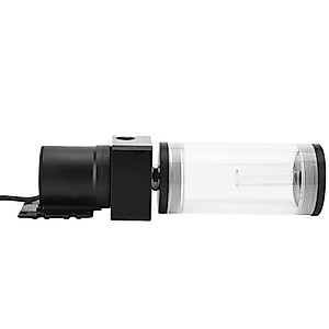 19W 12v CPU Water Cooling Pumpe Reservoir DIY Combo, 800L/H , G 1/4" Thread Port, PC Cpu Water Cooling System Heat Exchanger Tool, Transparent Acrylic Material, Easy Install(110mm)