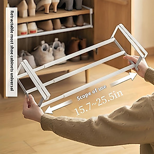 1pcs Shoe Storage Rack Retractable Shoe Cabinet Hanging Shoe Rack White Shoe Rack Expandable Shoe Rack Adjustable Shoe Rack Multifunctional Cabinet Shelf Storage Under The Shelf Hanging Shelf