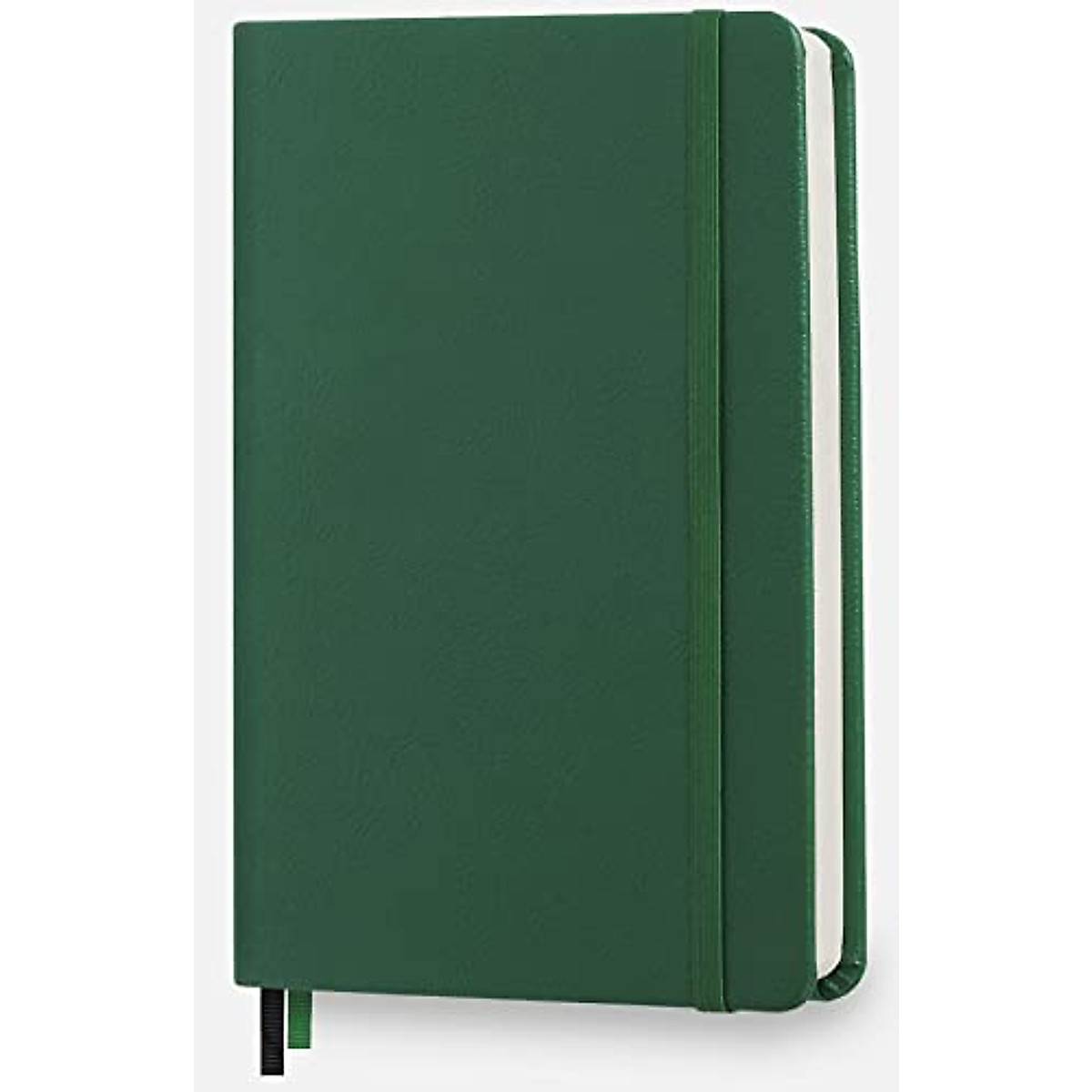 Minimalism Art, Premium Hard Cover Notebook Journal, Classic 5" x 8.3", 122 Numbered Pages, Gusseted Pocket, Ribbon Bookmark, Extra Thick Ink-Proof Paper 120gsm, San Francisco (Ruled, Green)