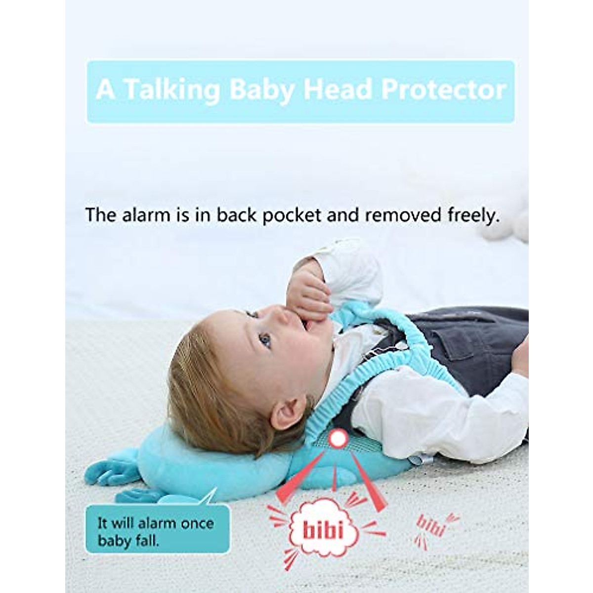 Head Safety Protector Pad for Baby Toddler Walker,Infant Talking Head Protection Backpack Cushion (Yellow Duck)