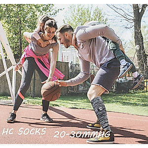 6 Pairs Graduated Compression Socks for Women&Men 20-30mmhg Knee High Socks Travel Hiking Running Stocking(Multicoloured,Small/Medium(US SIZE))