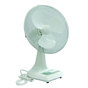 TPI ODF-12 Oscillating Office Fan, 12" Blade Diameter, Gray