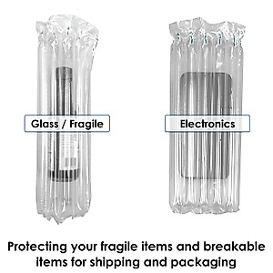 Innovative Haus 10 Inch x 144 Feet Inflatable Bubble Cushioning Wrap with Free Pump - Air Pillows for Shipping - Column Wrap for Heavy Duty Packing and Shipping Packaging