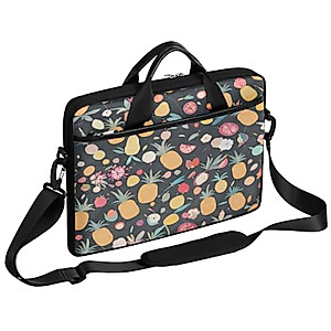 Fruits Pineapple Laptop Computer Bag Waterproof Shoulder Messenger Bag 13-15 inch Durable Laptop Tote Bag with Shoulder Strap Handle Lightweight Crossbody Briefcase