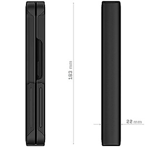 Ghostek ATOMIC Slim Case for Galaxy Z Fold 4 (7.6 Inch) - Clear Black Aluminum Metal Bumper & Shockproof Protection