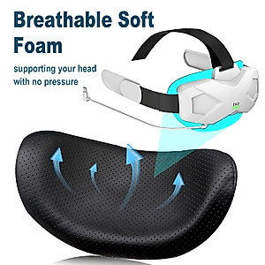 Elite Strap with Battery for Quest 2,5000mAh Extend 3hrs Playtime,Fast Charging VR Power,Adjustable Head Strap for Enhanced Support and Comfort in VR