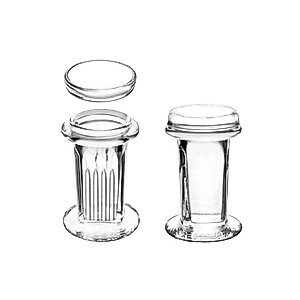 QWORK Coplin Staining Jar, 5 Slide Capacity 60 ml Glass Staining Tank