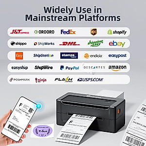 Meihengtong Thermal Label Printer - Milestone Shipping Label Printer High Speed Label Makers 4x6 Label Printer Compatible with Ebay,Shopify,UPS,Amazon,Etsy, Support Windows&Mac (Gray)