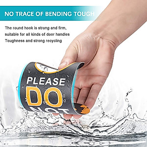 4 Pack Do Not Disturb Door Hanger Sign Funny, Meeting in Progress Door Sign PSLER Black and White Ideal for Therapy, Sleeping, Session in Progress,Spa Treatment, 8.86X3.35 inches PVC Hanging Sign