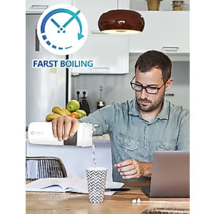 Portable Travel Electric Kettle, Mini Electric Tea Kettle for Boiling Water at Home Office Hotel and Travel, Small Electric Kettle Unique Gifts for Man Woman