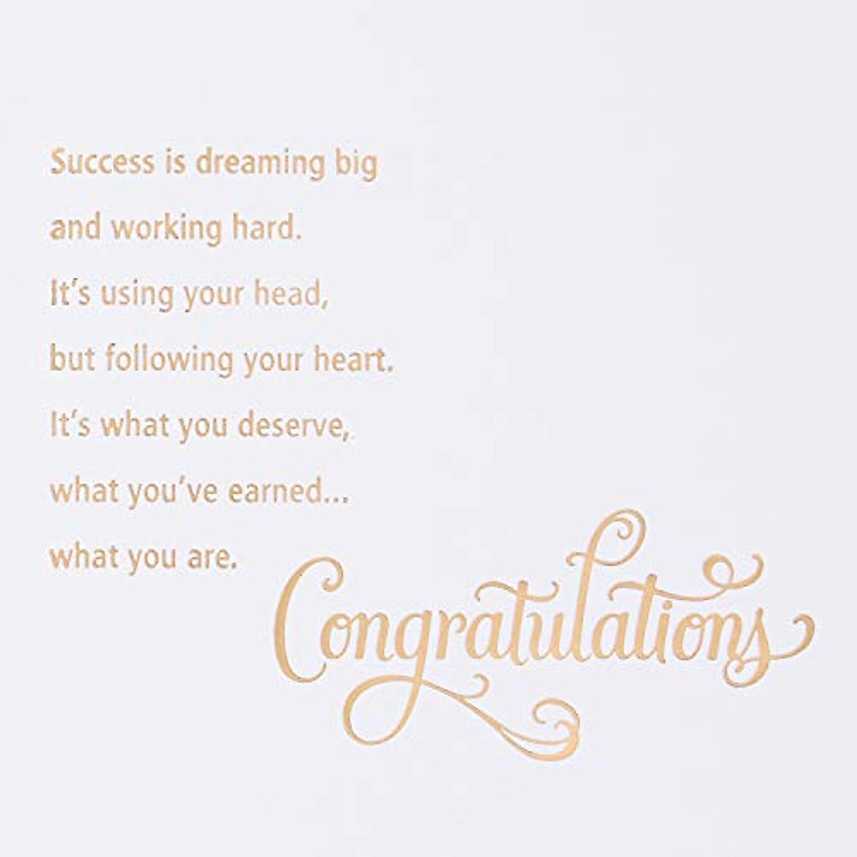 Hallmark Graduation Card for Her (Pink and Gold Script Success)