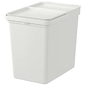 I-K-E-A HÅLLBAR Bin with Lid, Light Gray 6 Gallon