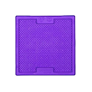 Lickimat Classic Soother, Cat Slow Feeder Lick Mat, Boredom Anxiety Reducer; Perfect for Food, Treats, Yogurt, or Peanut Butter. Fun Alternative to a Slow Feed Cat Bowl or Dish, Purple