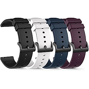 Watch Band Compatible for Popglory P66/NiUFFiT P66/Ddidbi P66D/Aptkdoe P66D/Nerunsa P66D Smart Watch Replacement Wrist Strap Wristband for Popglory P66/NiUFFiT P66/Ddidbi P66D/Aptkdoe P66D/Nerunsa P66D 1.85'' Smartwatch Soft Silicone Sport Watchband (4 Pa