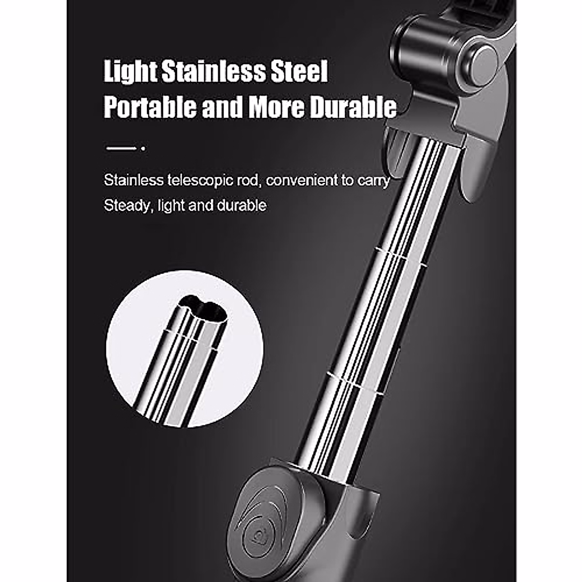 Selfie Stick Retractable Selfie Stick Smartphone Tripod All in One Mobile Phone Tripod with Wireless Remote Shutter (Pink)