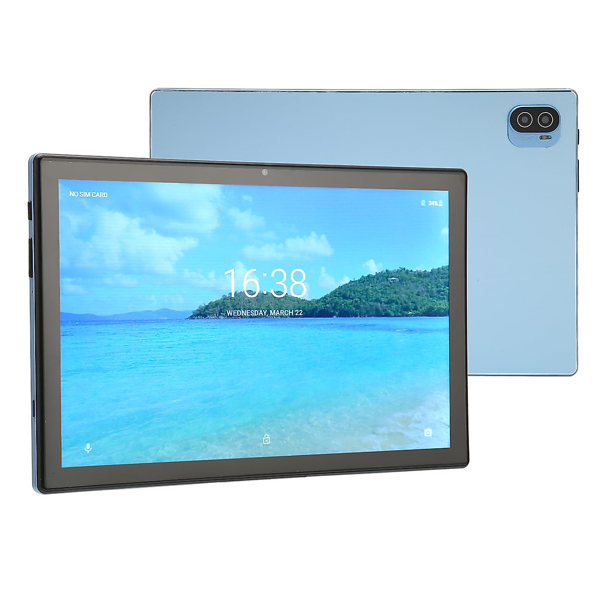 Luqeeg FHD Tablet, 8GB 256GB 100-240V 10.1 Inch Tablet 5.0 2 in 1 with Keyboard for Home for Android 12 (US Plug)