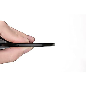 iobiotio Small Acrylic Floating Shelves, Funk Pop Display Shelf, Circle Self Adhesive Wall Shelves, Mini Collectibles Toy Organizers Storage Sticky Shelves, Acrylic, 15cm, Black, 3 Pack