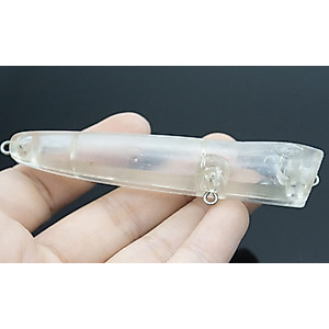 10PCS Unpainted Lure Blanks 10.56g 8.8cm Crankbait Simulation Blank Body Clear Hard Baits Trout Salmon Minnow Lure Popper Lures Topwater Freshwater 65