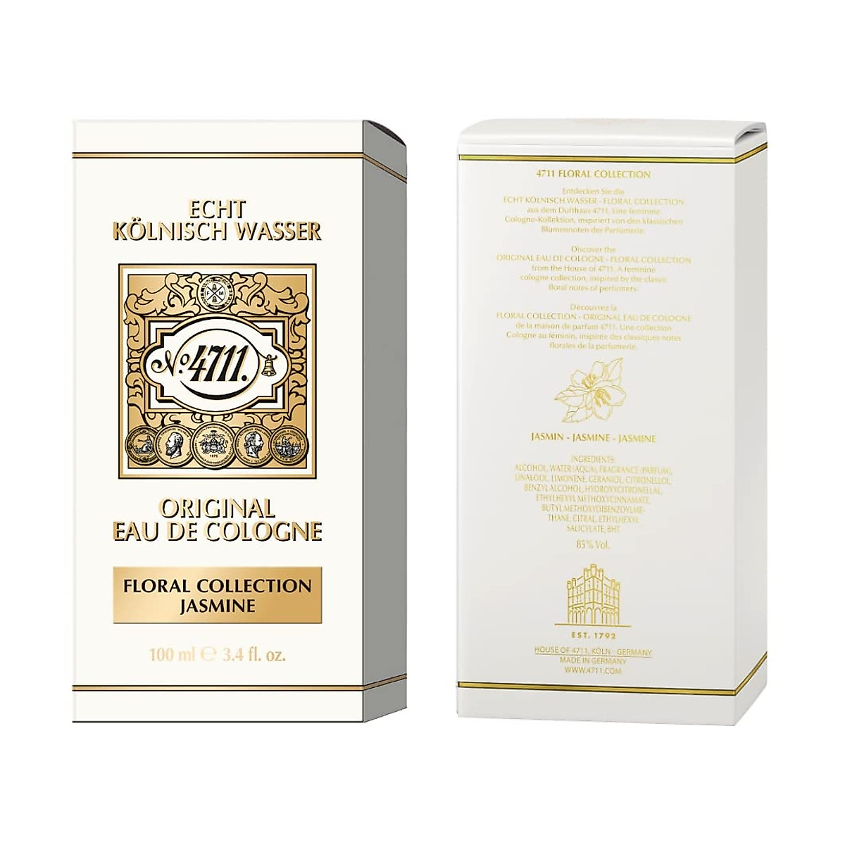 Muelhens 4711 Floral Collection Jasmine for Unisex - 3.4 oz EDC Spray