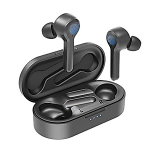 Tecno Wireless Bluetooth Earbuds, 25H Bluetooth Headphones with Microphone, IPX5 Waterproof Wireless Headphone with 4 Mics, High-Fidelity Stereo Bluetooth Earphones for Sports and Work,GE1