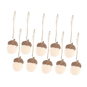 OFFSCH 10pcs Felt Acorn Bunches para Mesa De Felt Acorn Ornaments Christmas Decor Fall Pom Pom Garland Festival Style Pendants Xmas Pine Cones Decors Festival Pendants