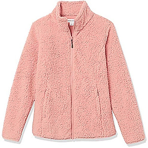 Amazon Essentials Women's Polar Fleece Lined Sherpa Full-Zip Jacket, Blush, X-Large