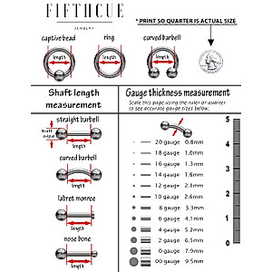 FIFTH CUE 316L Surgical Steel/Titanium Cubic Zirconia Press Fit Nose Bone (18G Steel)