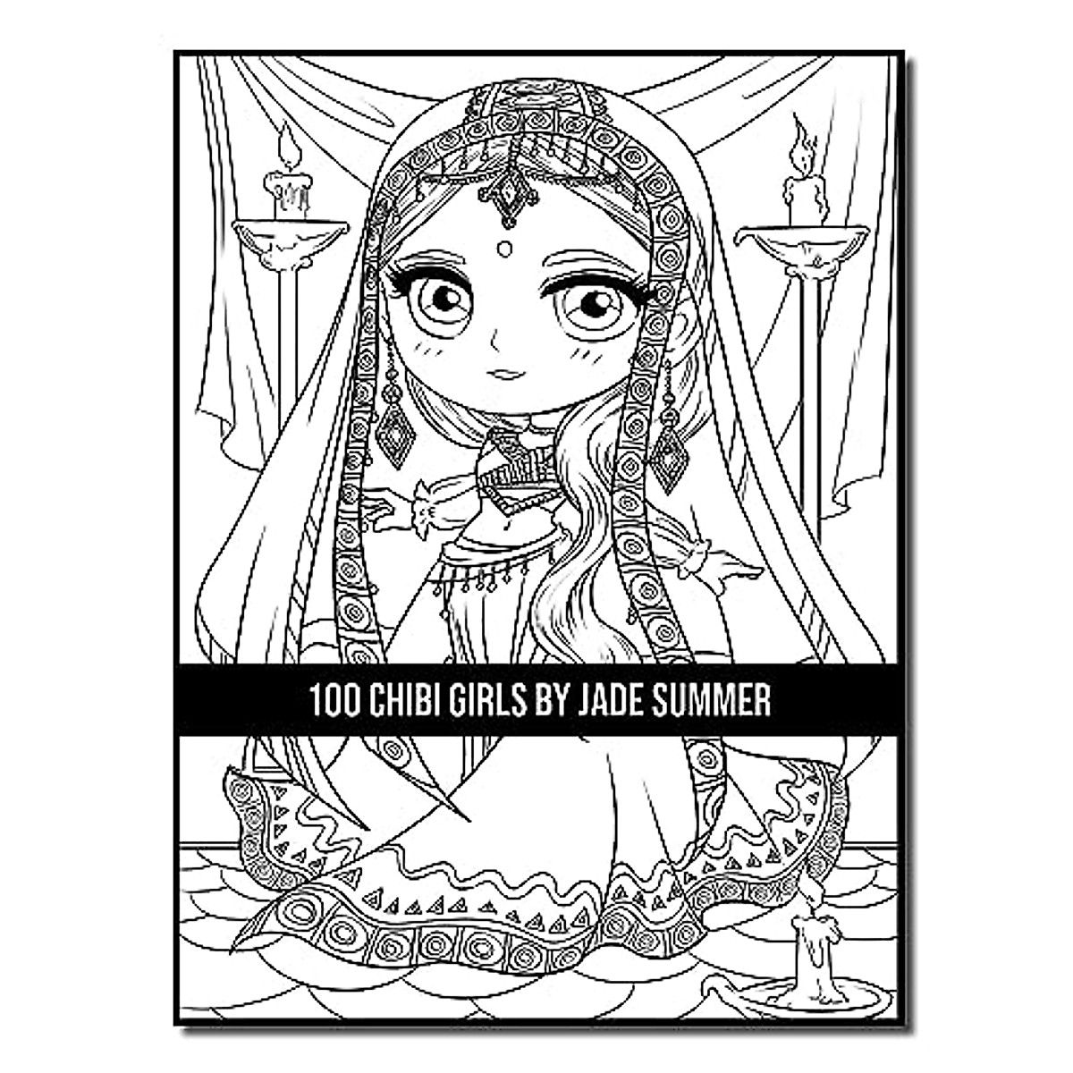 100 Chibi Girls: An Adult Coloring Book Collection with Cute Girls, Fantasy, Horror, Christmas, and More!