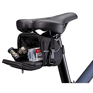 Schwinn Bike Bag, Pannier and Storage, Easy to Attach, Hold Cell Phones, Snacks, Wallet, Mounted Bicycle Accessories Seat Pack, Black