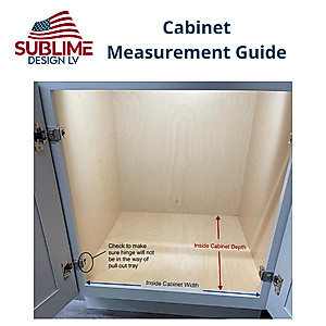 Sublime Design | 15" Wide | Pull Out Tray | Baltic Birch Drawer for Kitchen Cabinets | Slide Out Shelves | Roll Out Cabinet Organizer