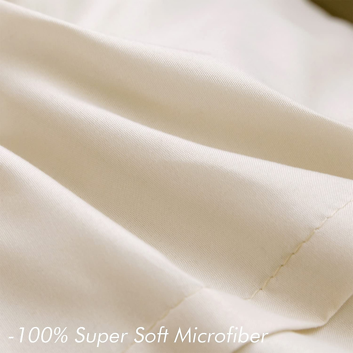 ZRNBAST 5 Pcs Beige Grey Comforter Set Full Size Pleated Textured Bohemian Style Bedding Set with Sheets Pinch Pintuck Striped Fluffy Comforter Set for All Seasons (Beige, Full)